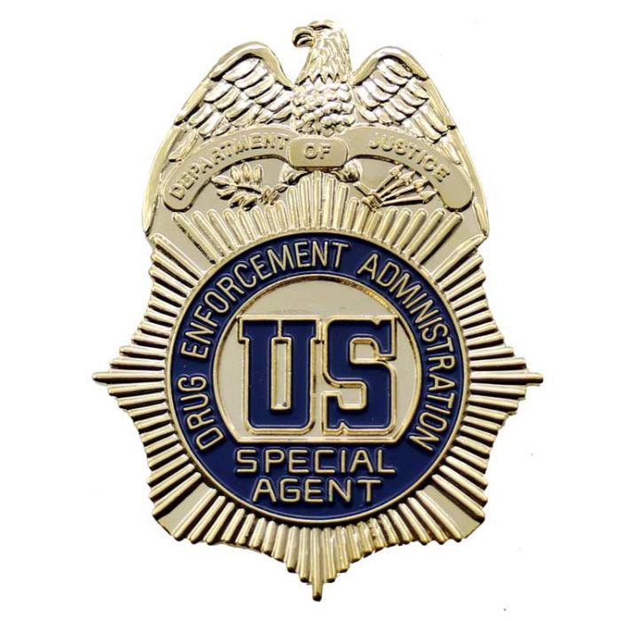 2" BADGE MEDALLION RESTRICTED DEA ITEM